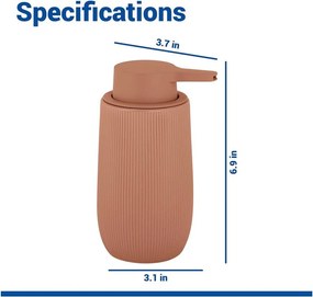 Hnědý plastový dávkovač mýdla 400 ml Fablo – Wenko