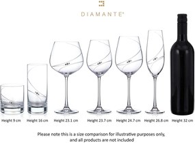 Diamante sklenice na bílé víno Atlantis Epitome s krystaly Swarovski 400 ml 6KS