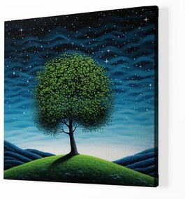 Obraz na plátně - Strom života hvězdy nablízku FeelHappy.cz Velikost obrazu: 60 x 60 cm