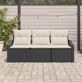 Set pohovek 3 ks Černá polyratan 3346577