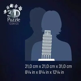Ravensburger 3D Puzzle Iconics: Šikmá věž v Pise (Noční edice) / 216 d