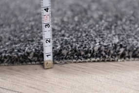 Vopi, Metrážový koberec Apollo Soft antra - neúčtujeme odřezky z role, na míru, šíře 2m,3m,4m, šedá, ab (mřížka), ložnice