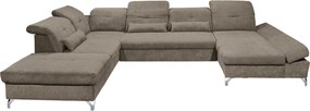 XXXLutz SEDACÍ SOUPRAVA, textil, šedavě hnědá MID.YOU - Rozkládací sedačky - 002220028616
