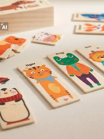 Sinsay - Dřevěné vzdělávací puzzle se zvířaty - vícebarevná