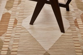 Diamond Carpets India, Ručně vázaný kusový koberec Fibonacci I DESP HL88 Beige Mix, 80x150, béžová, ložnice