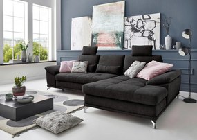 XXXLutz ROHOVÁ SEDAČKA, textil, černá Sit & More - Sedací soupravy - 000144005517