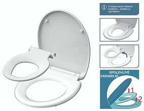Eisl Sanitär WC prkénko s dětskou vložkou Duroplast Soft Close Family 82940