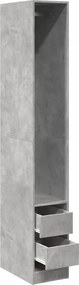 Šatní skříň betonově šedá 30 x 50 x 200 cm kompozitní dřevo 3307741