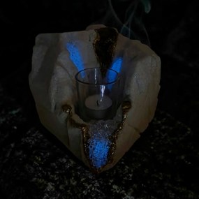 Skleněná geoda a svícen ARCTIC GLACIER | Decorhand