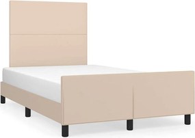 Rám postele s čelem cappuccino 120x200 cm umělá kůže 3125444