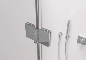Cerano Volpe Duo, sprchový kout se skládacími dveřmi 100(dveře) x 100(dveře), 6mm čiré sklo, chromový profil, CER-CER-427369