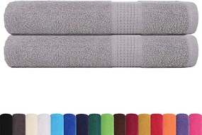 Saunové osušky FROGN 2 ks šedé 80x200 cm 360 g/m² 136839