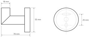Sapho, X-ROUND háček, chrom, XR208
