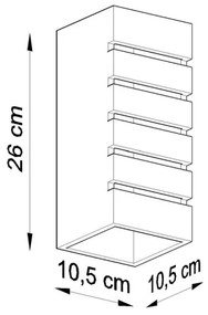 Sollux SL.0161 - Nástěnné svítidlo SAMIR 1xE27/60W/230V bílá