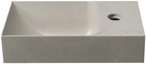 Sapho Sapho, PICCOLINO betonové umyvadlo 30,8x17cm, baterie vpravo, písková, PK30514