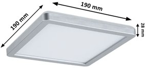 Paulmann 70993 Atria Shine, matně chromové stropní LED svítidlo s korónou, 11,2W LED 3000K, 19x19cm