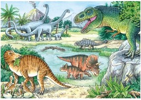 Puzzle ravensburger 051281 dinosauři 2x24 dílků