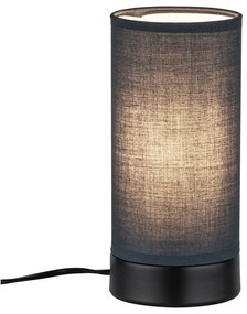 Paulmann 77059 Pia stolní lampa 1x E14 max 25W, tmavě šedý textil, černá, výška 21cm