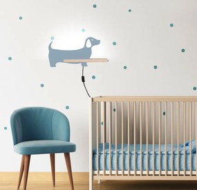 Nástěnné svítidlo policové 5W, modrý pes - s napájecím kabelem  - Candellux