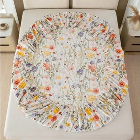 Prostěradlo z mikrovlákna WILDFLOWERS barevné 180x200 cm