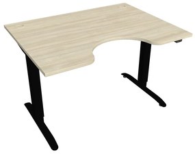 Hobis Motion Elektr. nastavitelný stůl 120x90 - HOBIS ERGO MOTION MSE 2 1200 Dekor stolové desky: akát, Barva kovové podnože: černá