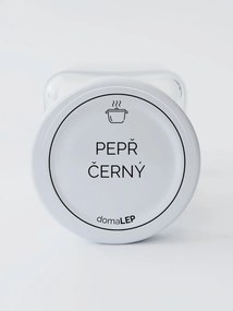 Samolepka na kořenky PEPŘ ČERNÝ průhledná 5 cm základní písmo
