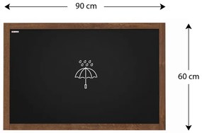 Allboards tabule černá křídová v dřevěném rámu 90x60 cm - voděodolná,TB96WR