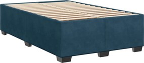 Box spring postel s matrací modrá 120 x 200 cm samet 3288592