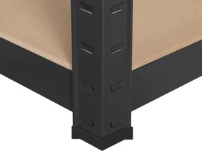 Fistar Regál 220x120x40 cm lakovaný 6-policový, nosnost 720 kg - ČERNÝ