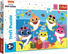 TREFL PUZZLE Baby Shark Oslava 60x40cm skládačka 24 dílků Maxi tr14337