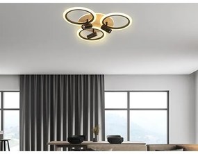 LED Stmívatelné stropní svítidlo LED/70W/230V 3000-6500K černá/hnědá + DO