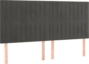 Box spring postel s matrací tmavě šedá 180x200 cm samet 3129346