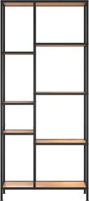 Knihovna 80x30x180 cm ocel a kompozitní dřevo 336359