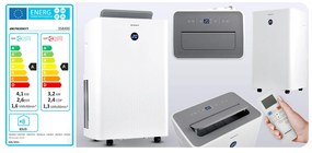 Přenosná klimatizace 14000 BTU s odvlhčovačem a topením WiFi 37l za 24 hodin Berdsen BD-583