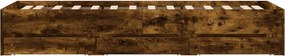 Rám postele se zásuvkami kouřový dub 90x200 cm kompozitní dřevo 3207298