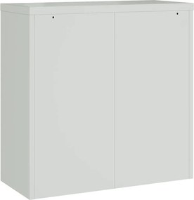 Kancelářská skříň se 2 dvířky šedá 90 cm ocelová 20114