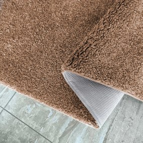 DY Obdélníkový hnědý huňatý koberec Kamel Rozměr: 60x100 cm