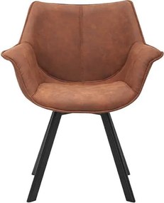Designová otočná židle Kiara antická hnědá