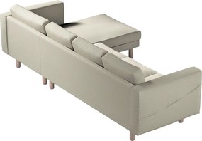 Potah na pohovku IKEA Norsborg 4-místná se šezlongem barva béžová látka pletený vzor