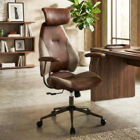 Costway Ergonomická kancelářská židle Stolní počítačová židle s opěrkou hlavy