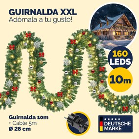 Vánoční girlanda 10m vnitřní/venkovní zdobený