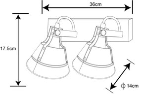 Globo 15366Z-2 - Bodové svítidlo GÜNTHER 2xE27/60W/230V