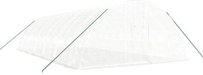 Skleník s ocelovým rámem bílý 72 m² 12 x 6 x 2,85 m 3188120