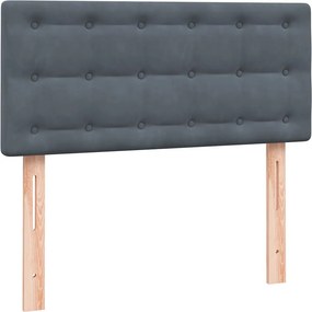 Box spring postel s matrací tmavě šedá 80x220 cm samet 3316618