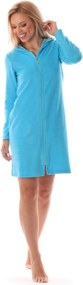 Krátký dámský župan na zip Bari blue atoll 38 64 6335 - S