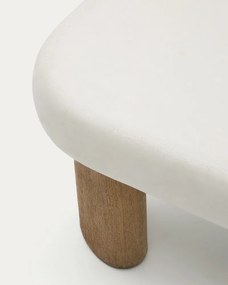 Zahradní konferenční stolek s betonovou deskou 80x80 cm Labra – Kave Home
