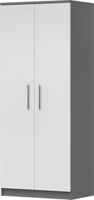 IDZ Šatní skříň OMEGA II 2D 19, 80 cm Bílá/Grafit