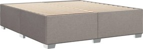 Rám postele bez matrace taupe 200 x 200 cm textil 3284503