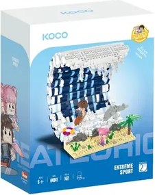 KOCO Stavebnice Extreme Sport: Surfovací vlna / 1471 dílků / plast / o