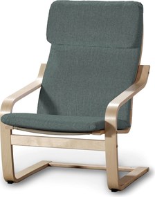 Sedák na křeslo IKEA Poäng barva modrá látka pletený vzor